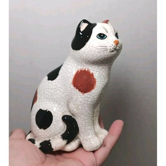 Lefton | Accents | Vintage 985 Geo Z Lefton Calico Cat Figurine Crazing ...